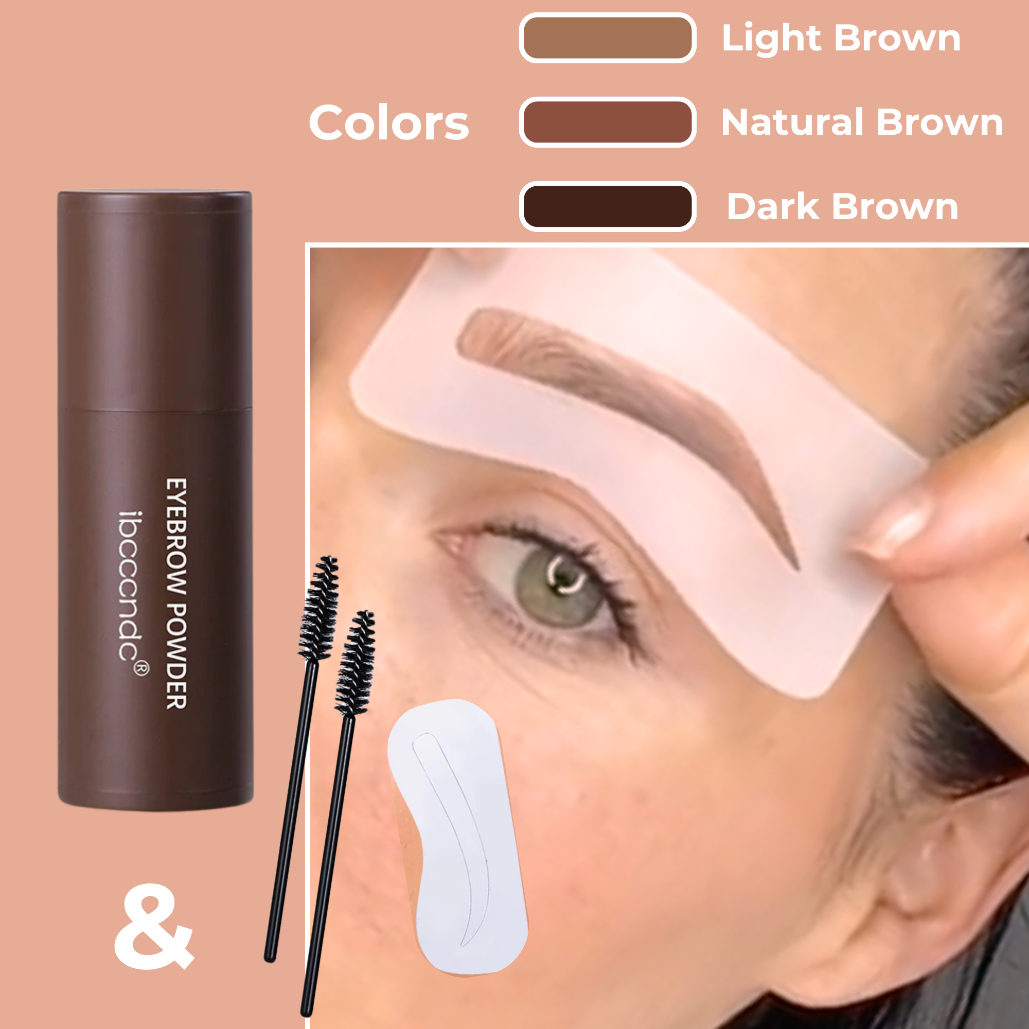 how to draw eyebrows with powder